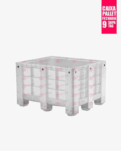 Caixas Coletoras - Caixa Pallet fechada 9 sapatas